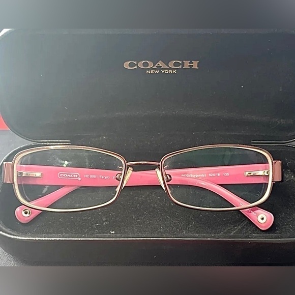 Coach | Accessories | Coach Burgundy Rectangular Eyeglasses Frames ...
